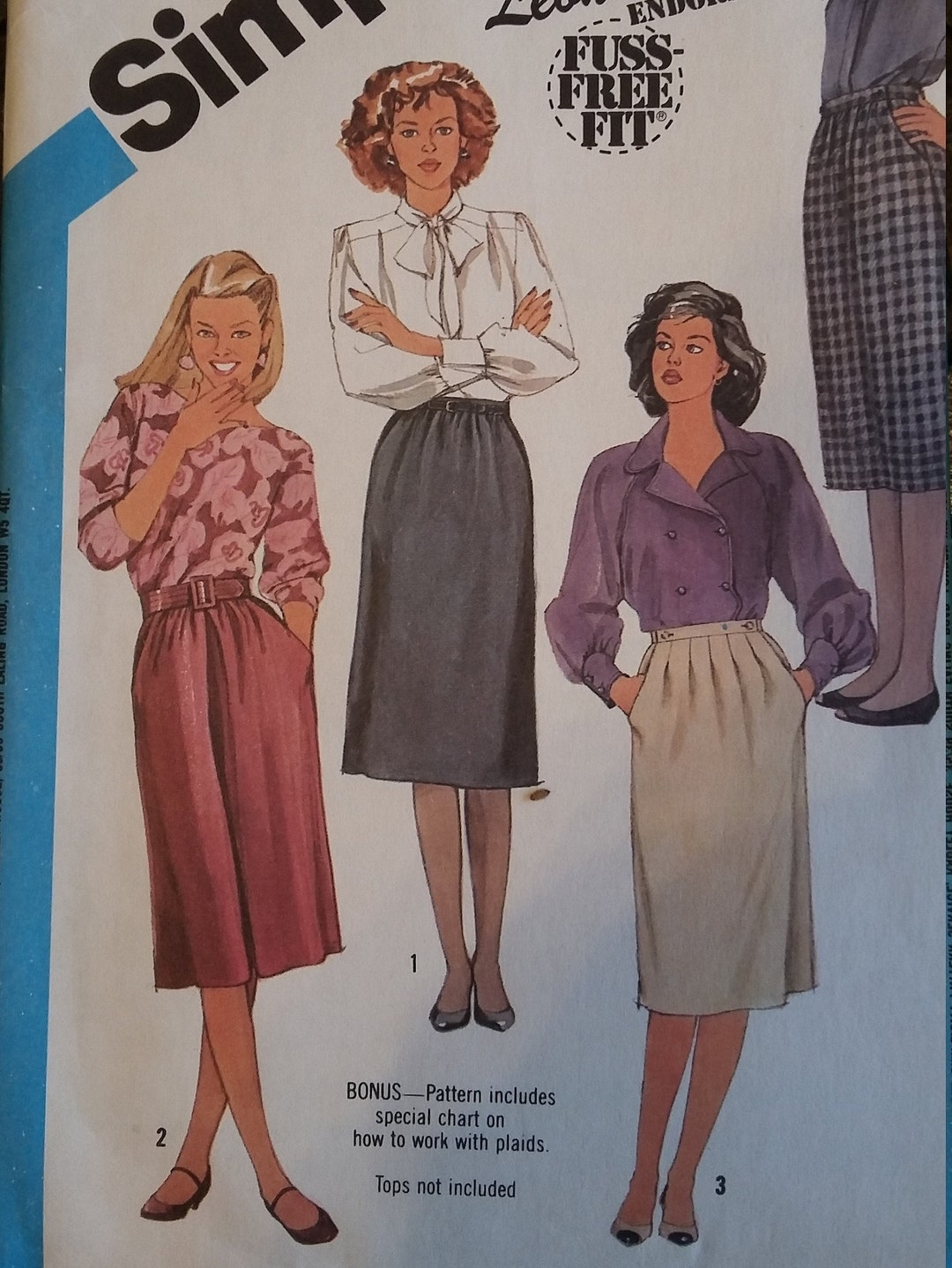 1984 Simplicity Skirt Sewing Pattern 6527, Size 12, Pockets - Etsy