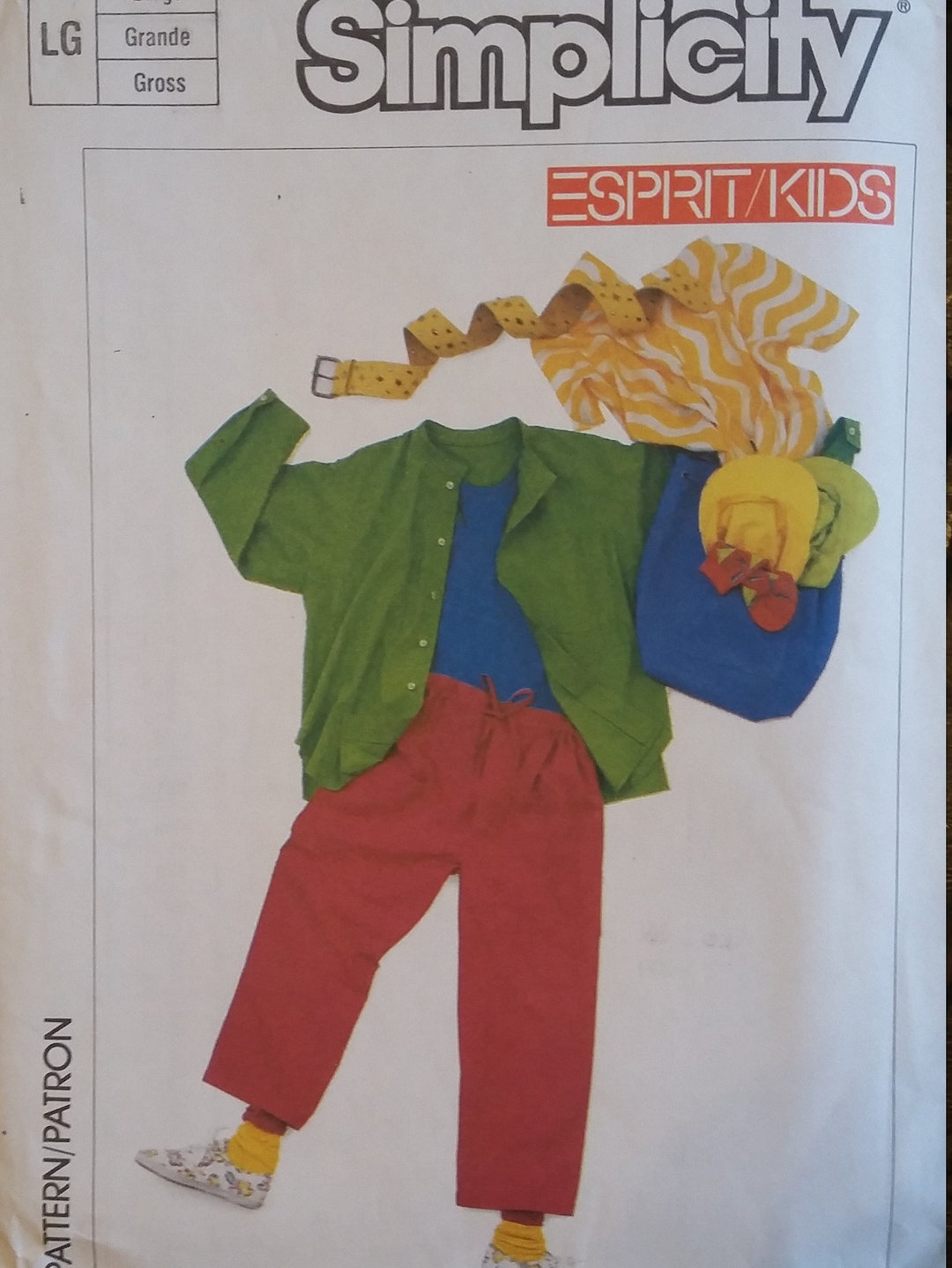 1985 Uncut, Simplicity 7294 Girls' Size Large, Esprit Kid's Collection ...