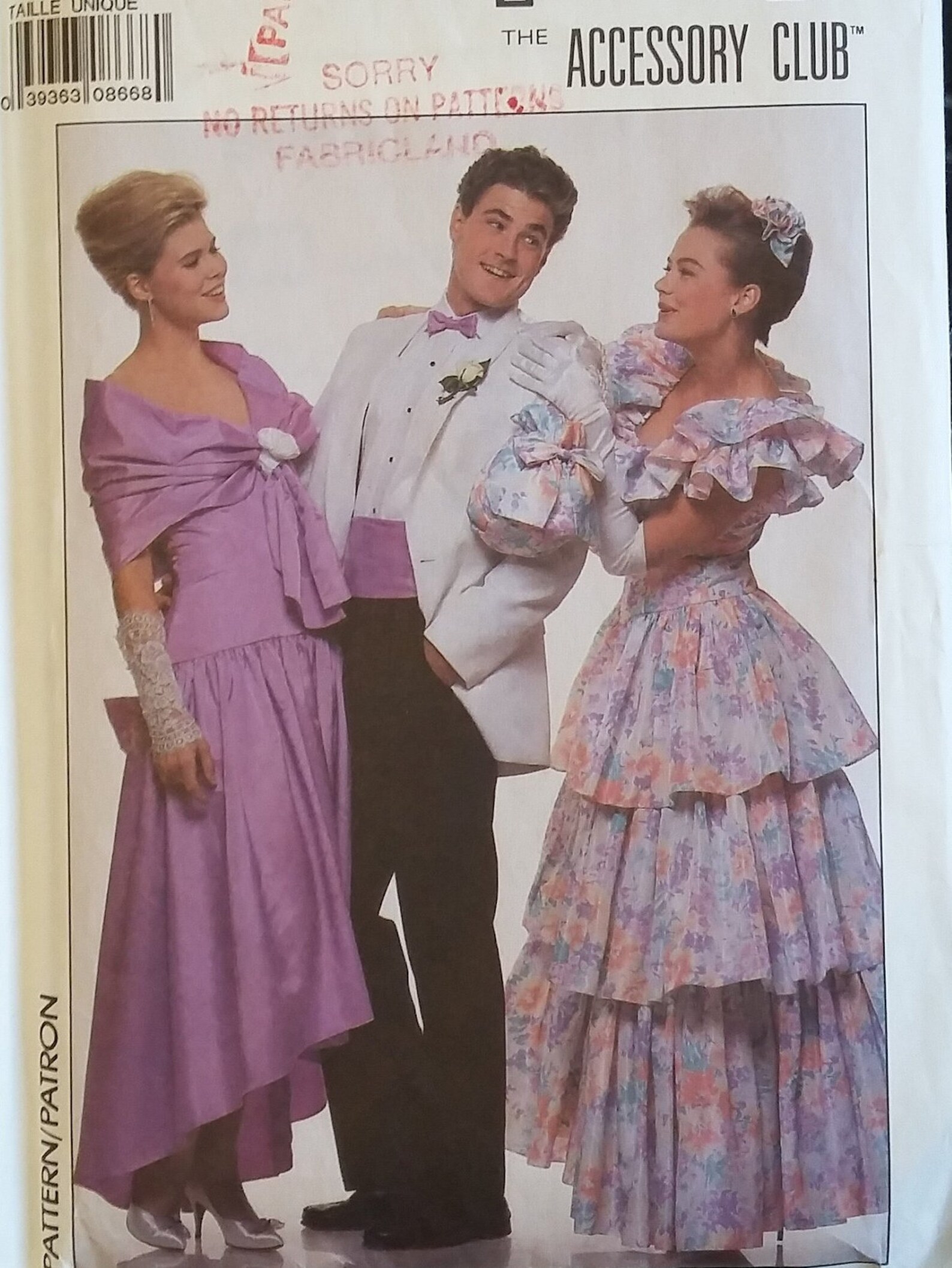 1980's Simplicity 9083 One Size, Prom Accessories: Bag, Shawl, Long ...