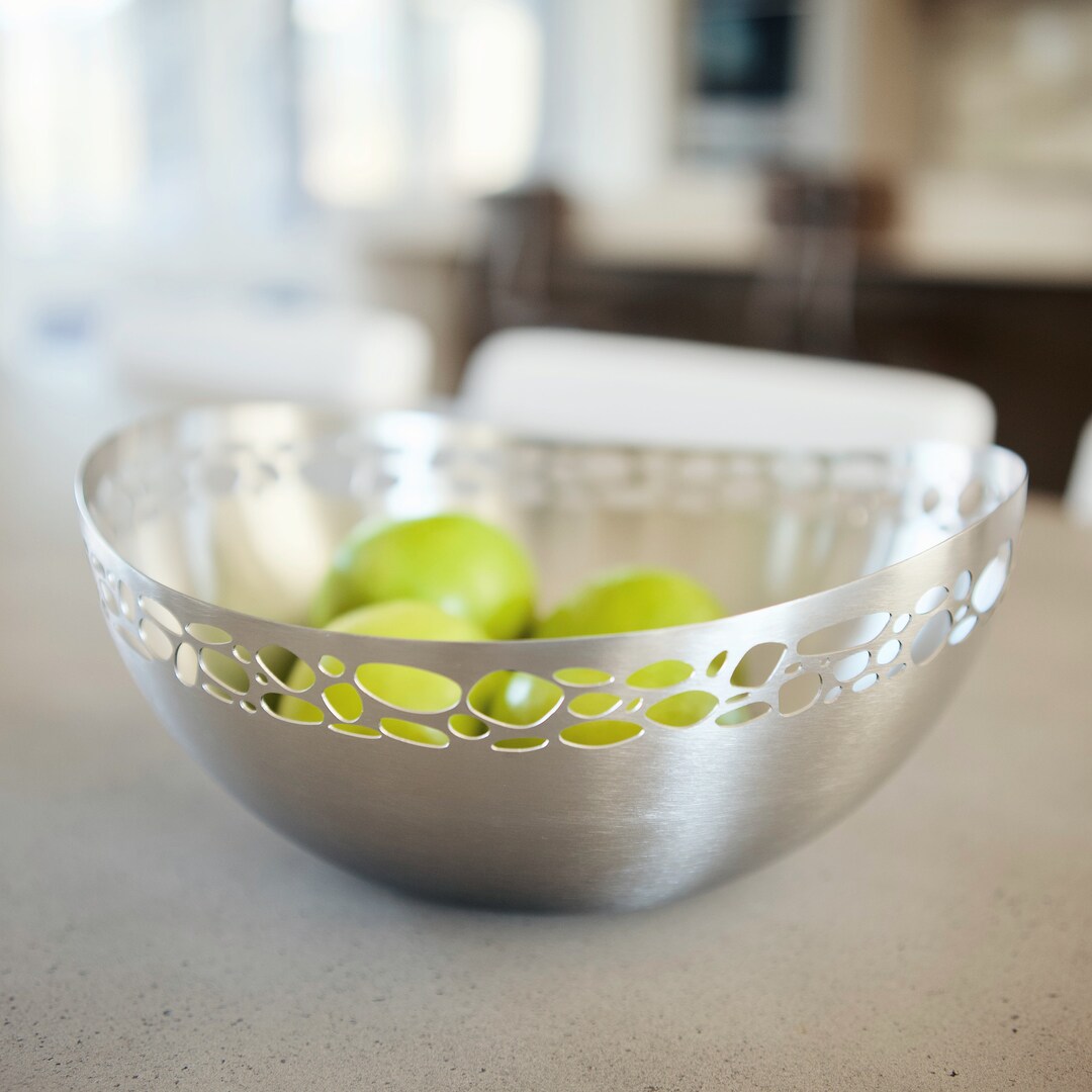 Stones Laser Cut Stainless Steel Large Bowl - Etsy