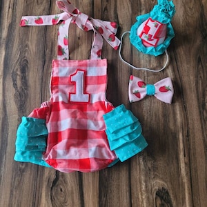 Berry First Birthday Outfit for Baby Girl, Sweet One, Berry Sweet ...