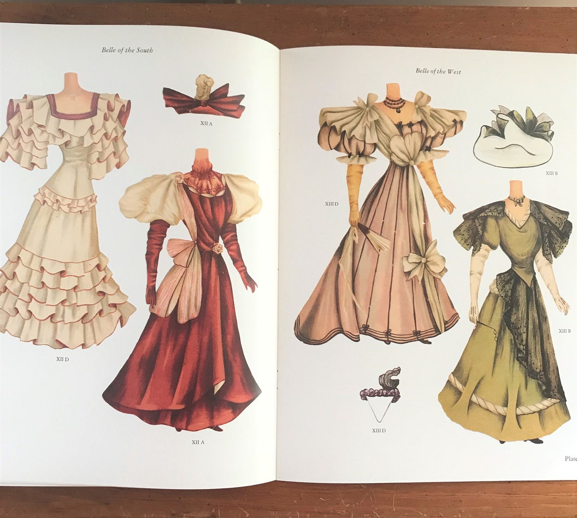 Vintage Raphael Tuck "belles" Paper Dolls: Dover Pub. 1990 - Etsy