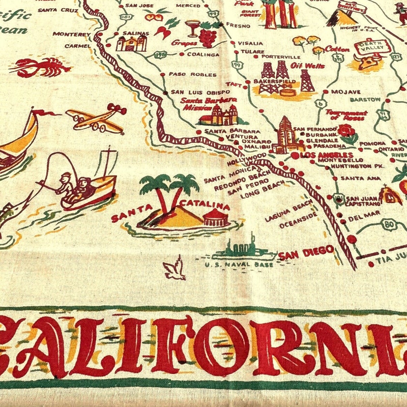 Map Tablecloth - Etsy