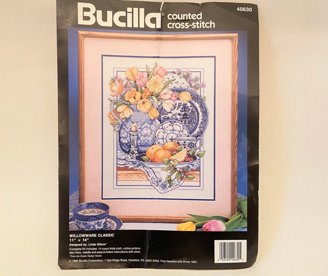 Bucilla Kit: Willowware Classic Counted Cross-stitch 1992 - Etsy