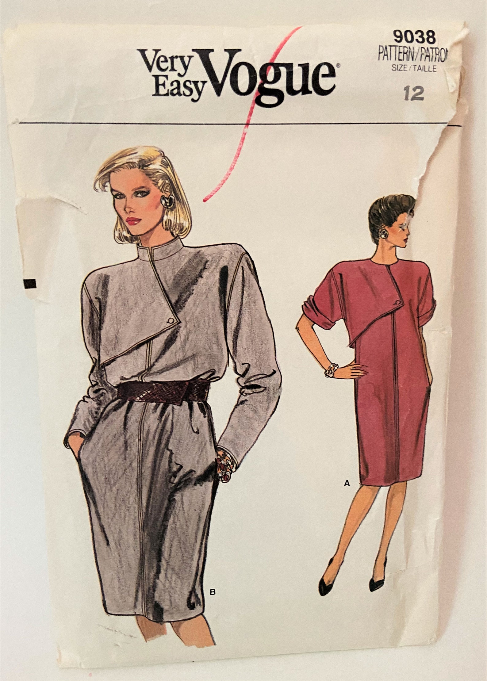 Vintage Very Easy Vogue Dress Pattern: 9038 Size 12 Uncut - Etsy