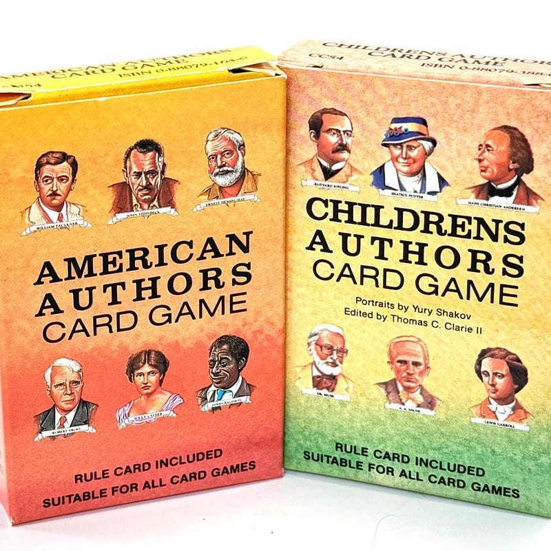Authors Card Game - Etsy
