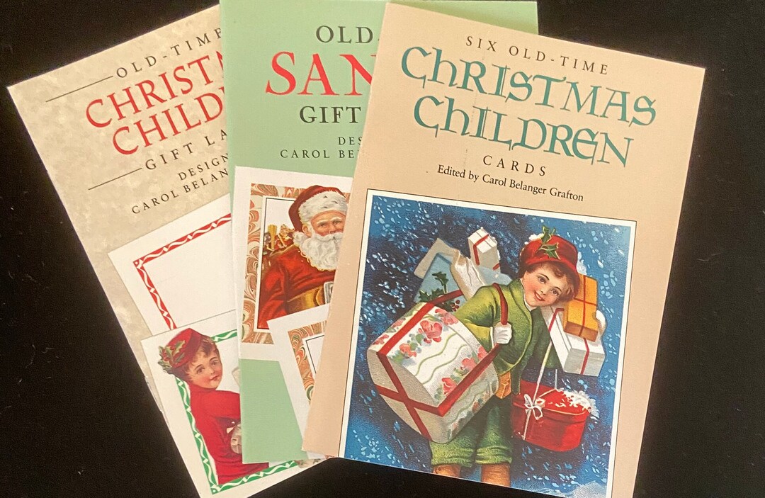 3 Christmas Books: Gift Labels and Postcards - Etsy