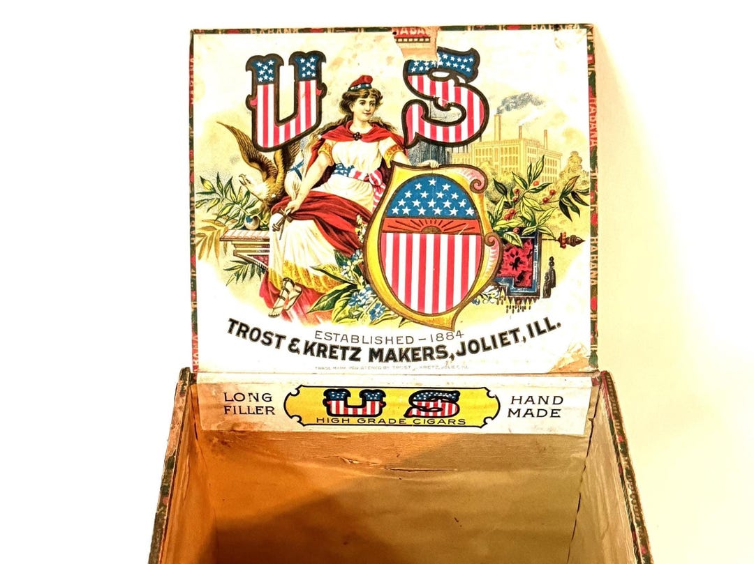 Cigar Box: U.S. Early 1900s Trost & Kretz Makers, Joliet, Ill. - Etsy