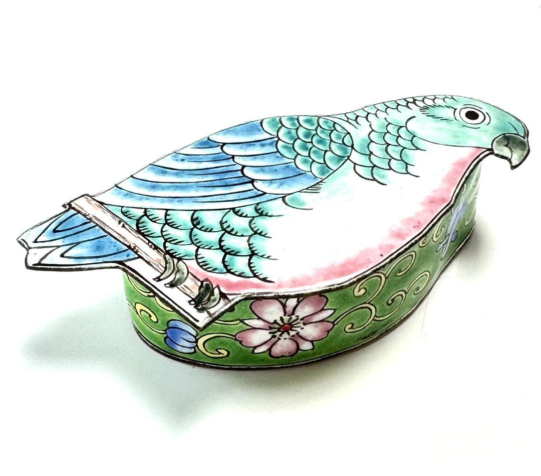 Vintage Enamel Bird Box - Etsy