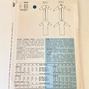 Vintage Very Easy Vogue Dress Pattern: 9038 Size 12 Uncut - Etsy