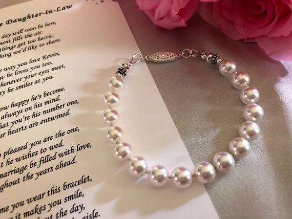Wedding Bracelet and Personalized Poem or Note for Your Future - Etsy