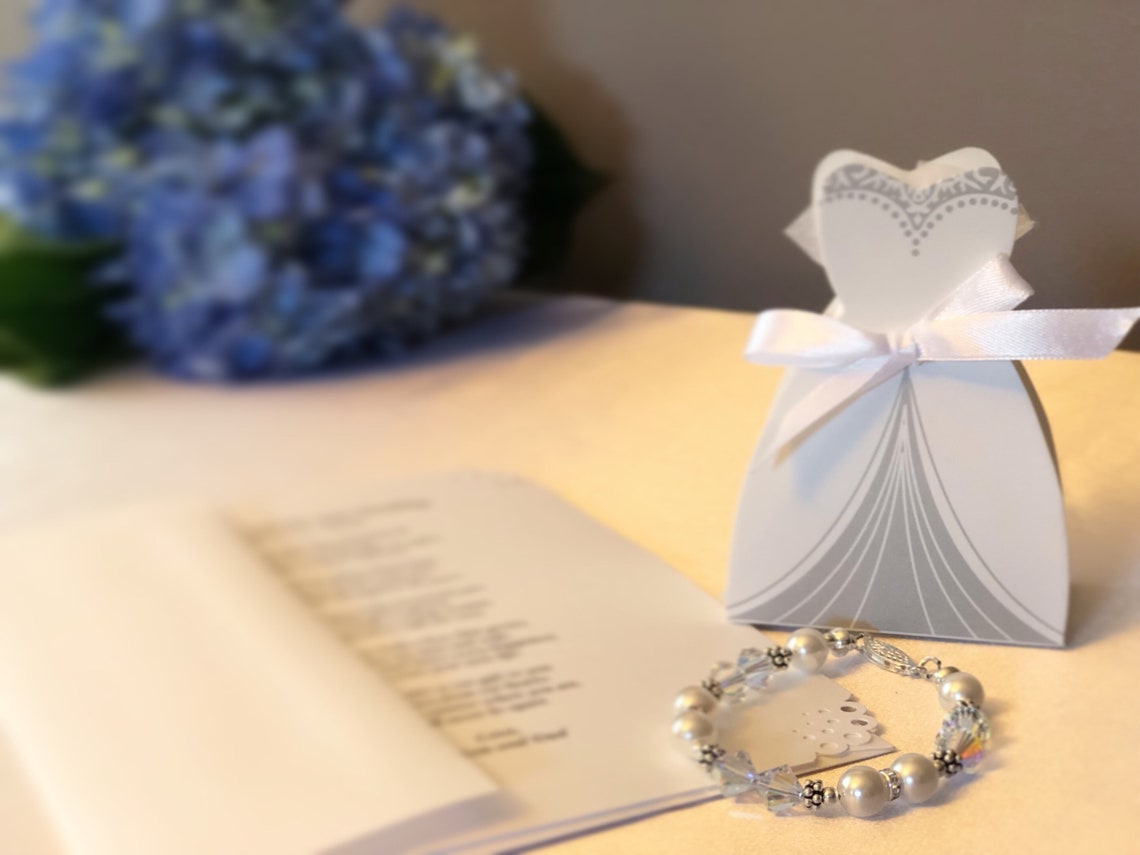 Wedding Bracelet and Personalized Poem or Note for Your Future - Etsy