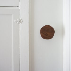 Geometric Shape Wall Hooks Made From Solid Wood White Oak Walnut Circle ...