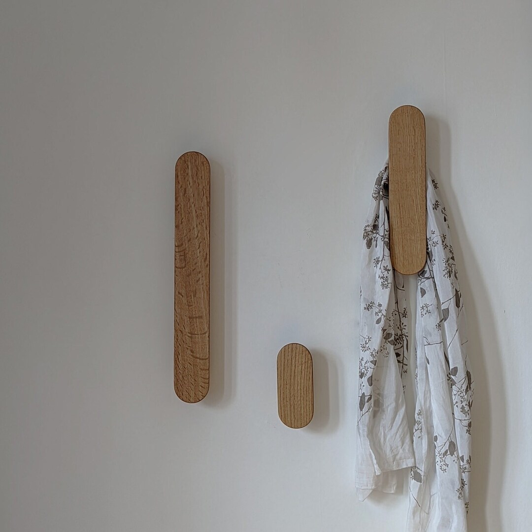 Vertical Wall Hook, Wall Hook, Wood, Hook, Coat Hook, Hook for Wall ...