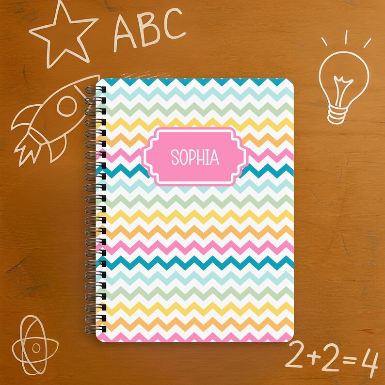 Personalized Hearts Spiral Notebook, Back to School Supplies, Custom ...