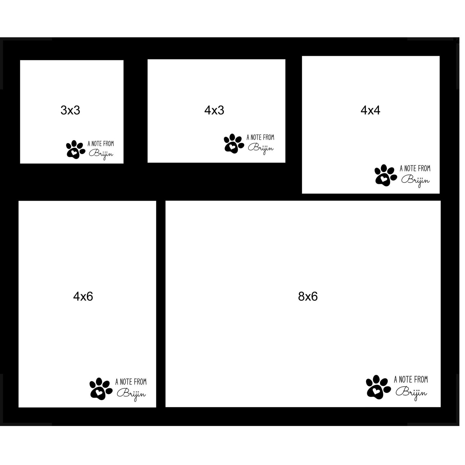 Personalized Paw Print Note Pad, Customized Stationery for Animal ...