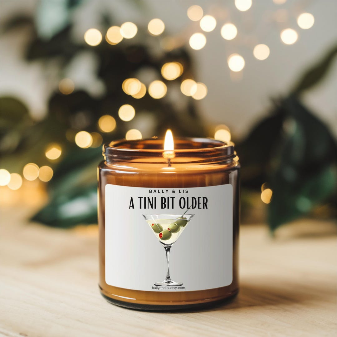 A Tini Bit Older Candle, Martini Themed Birthday Party, Birthday Candle ...
