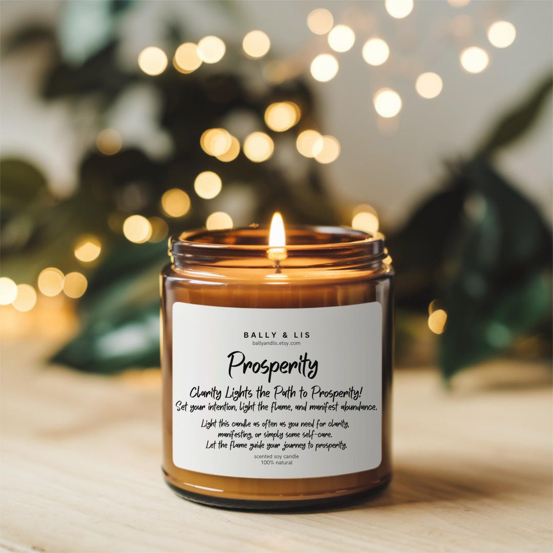Prosperity Candle, Manifest Abundance Candle, Success Candle, Cozy ...