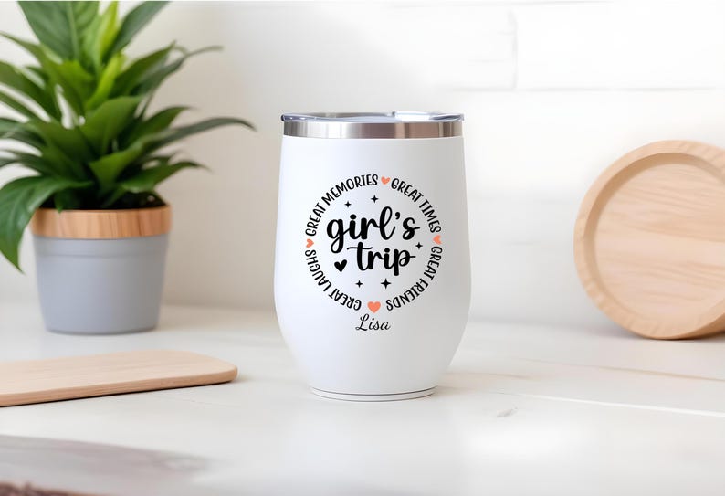Personalized Girl Trip Wine Tumblers, Girls Weekend Gift, Girls Trip ...