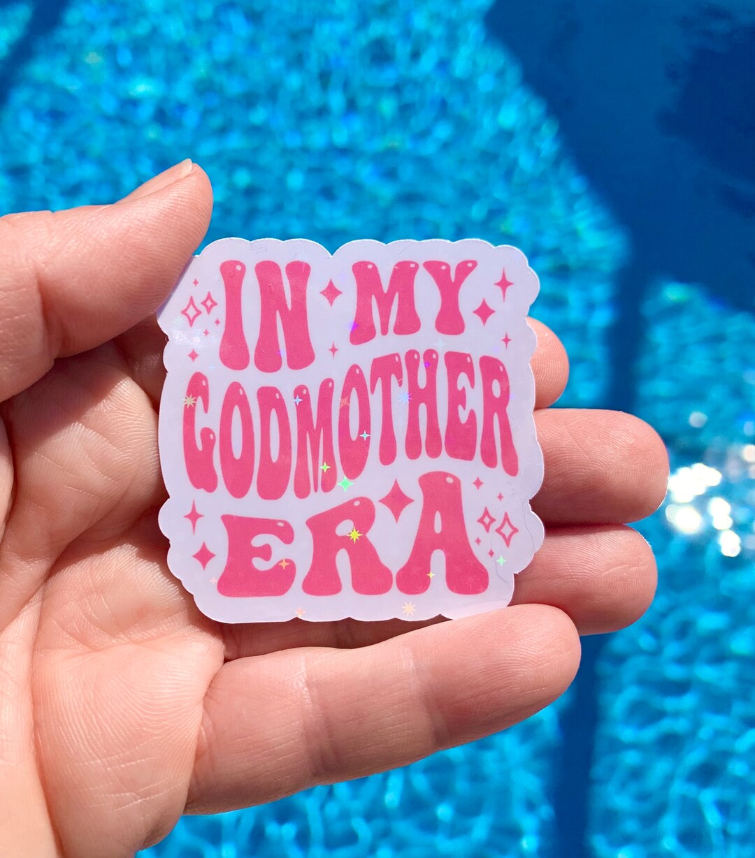In My Godmother Era Hologram Sticker, Sticker, Waterproof Sticker ...