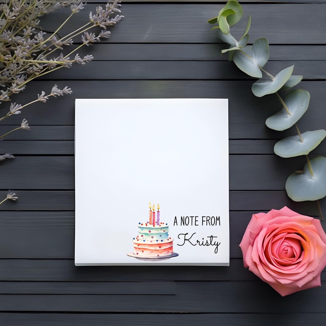 Personalized Birthday Note Pad, Notepad for Ladies, Birthday Gift, Gift ...