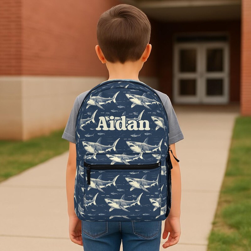 Shark Bookbag - Etsy