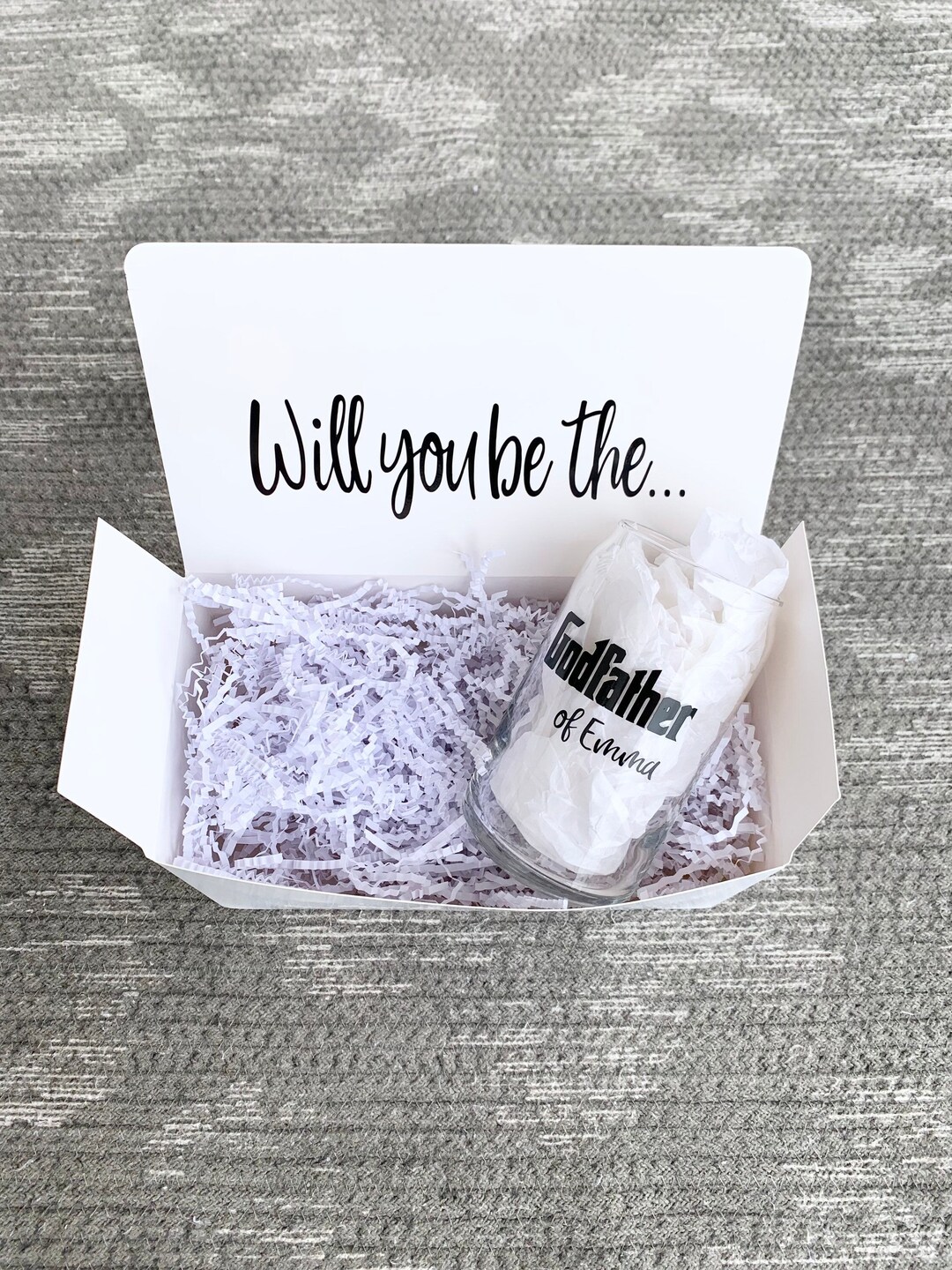 Godfather Beer Can Glass, Godfather Proposal Gift, Will You Be My ...