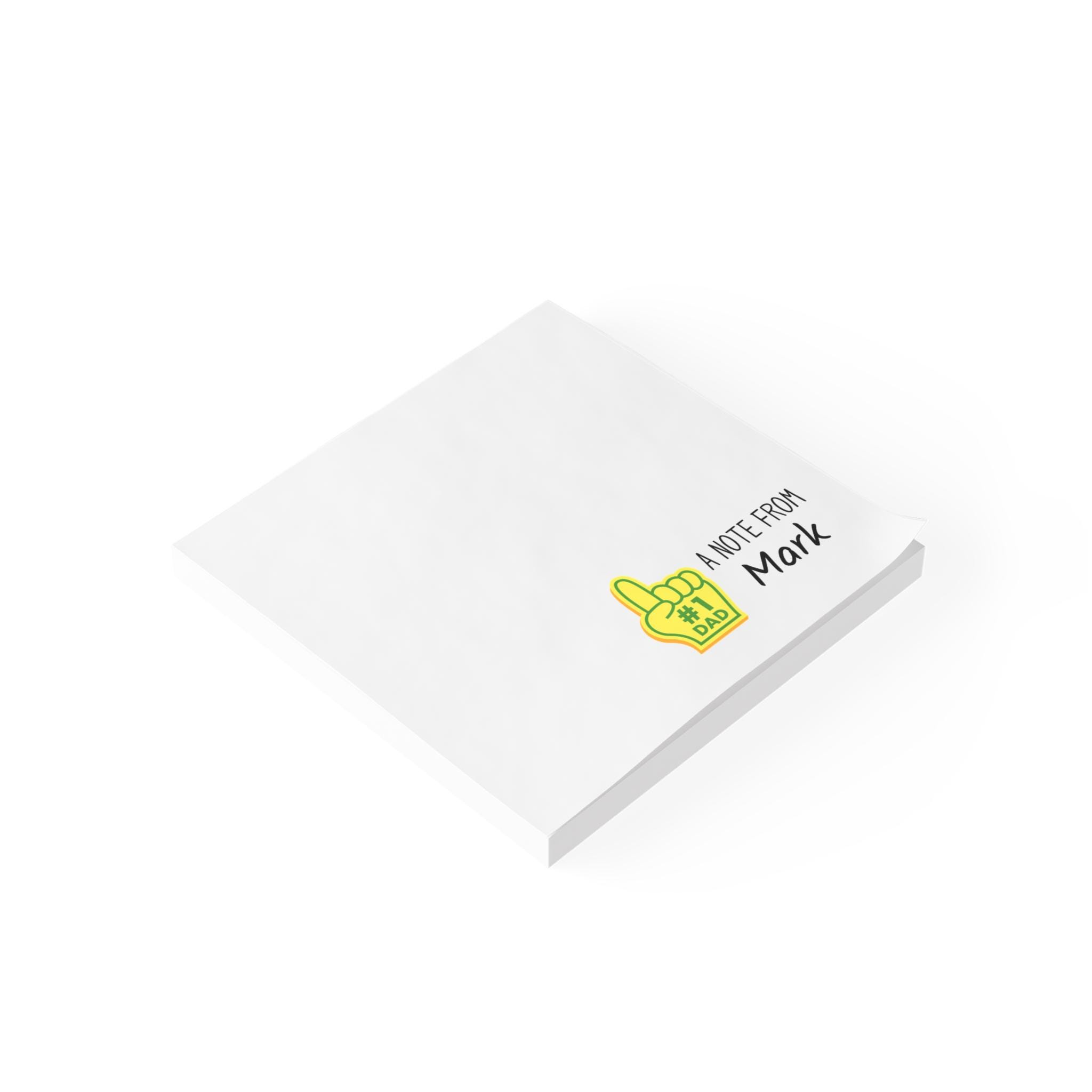 Personalized Dad Post-it® Note Pad, Custom Sticky Notes, Father's Day ...