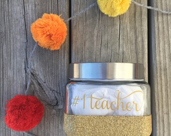 Teacher candy jar | Etsy