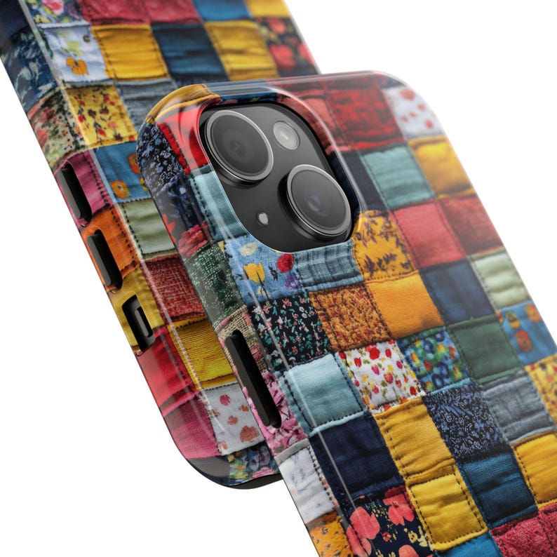 Quilt Patchwork Phone Case, Boho Style Phone Accessories, Quilted ...