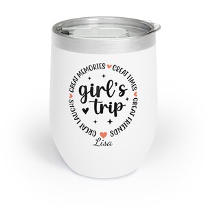 Personalized Girl Trip Wine Tumblers, Girls Weekend Gift, Girls Trip ...