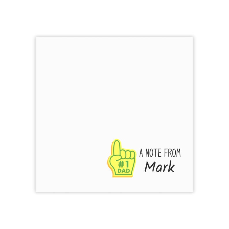 Personalized Dad Post-it® Note Pad, Custom Sticky Notes, Father's Day ...