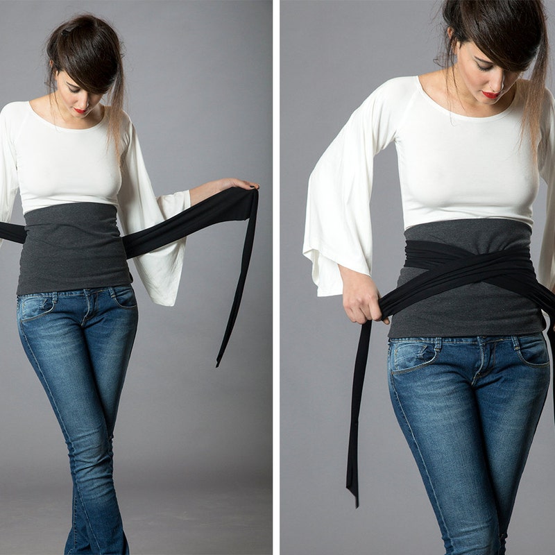 Black Obi Belt - Etsy