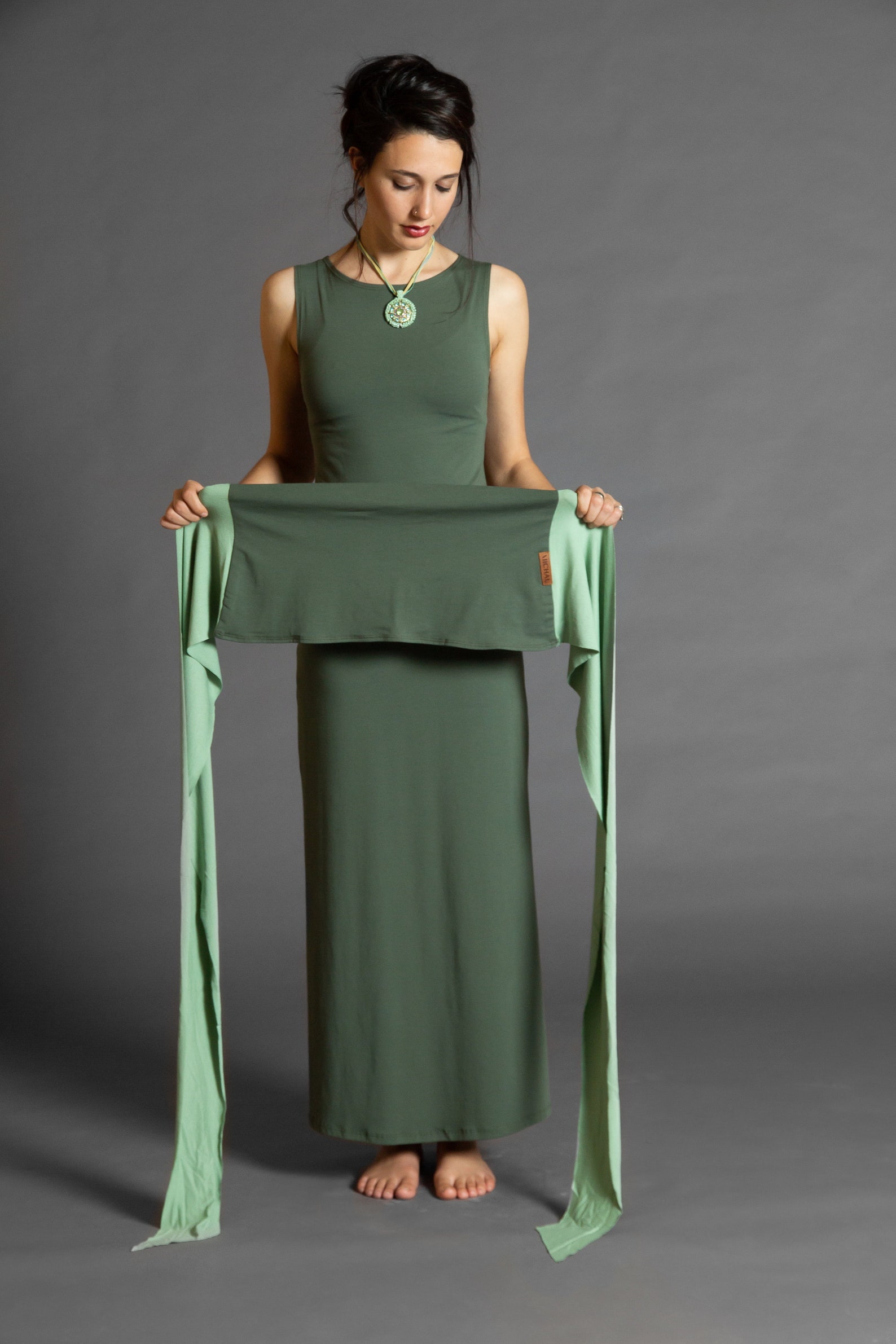 Olive & Pistachio. Dual-color Obi-belt for Women. Waist Belt, Cotton ...