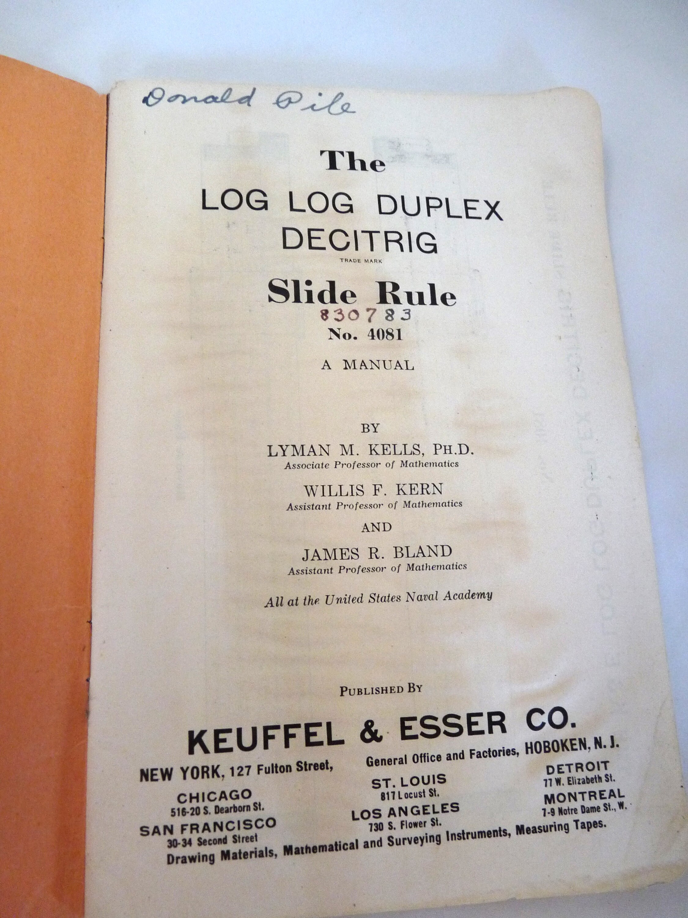 Log Log Diplex Decitrig Slide Rule No 4081 Manual Kells Kern - Etsy
