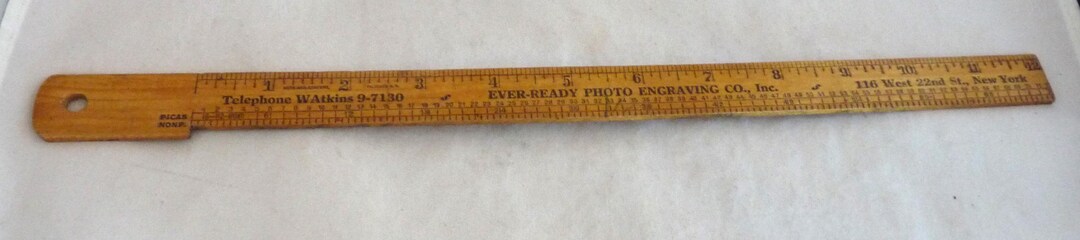 Vintage Ever Ready Photo Engraving Wood Ruler NY Advertising 12" - Etsy
