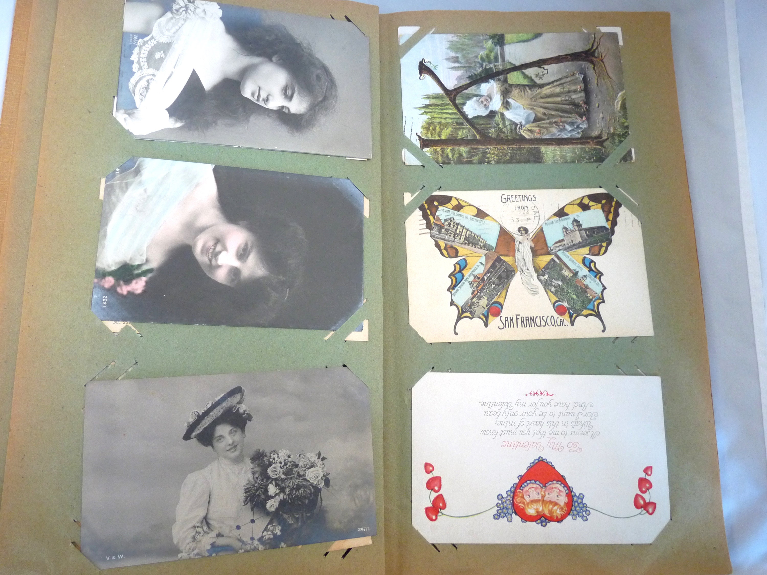 Antique Victorian Postcard Album CA Greeting Comic Canada Native - Etsy