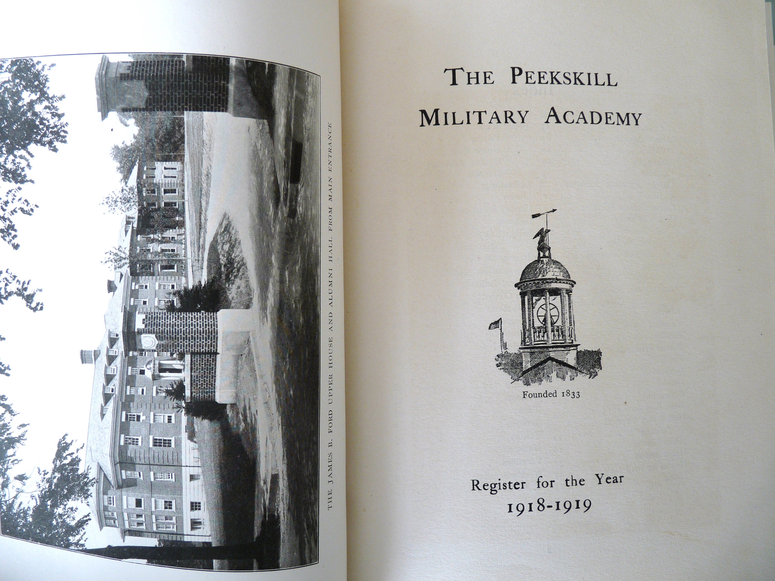 Peekskill Military Academy NY 1918 1919 Register Book Catalog History ...