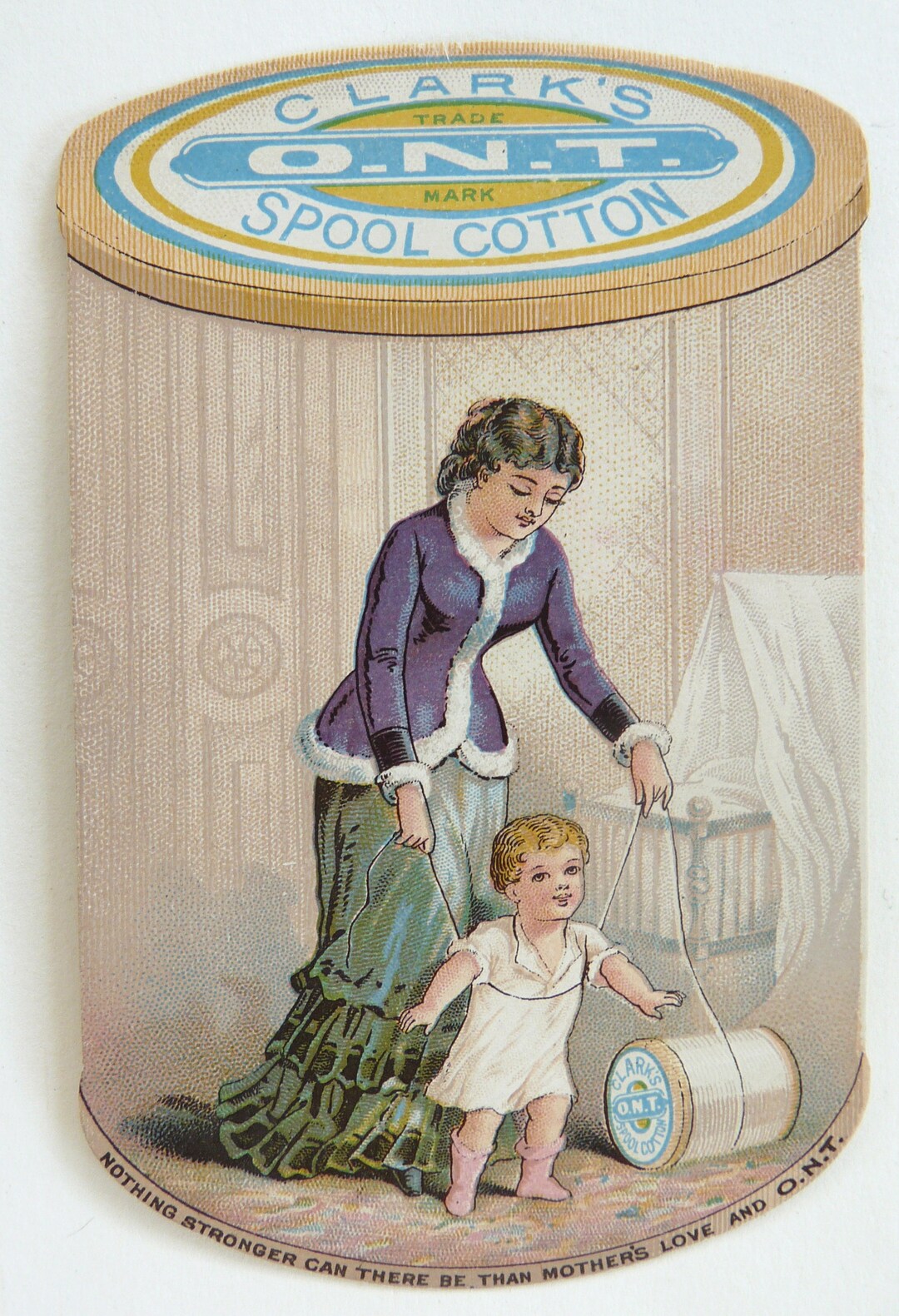 Clark's ONT Spool Cotton Thread Thread Victorian Antique Vintage Trade ...