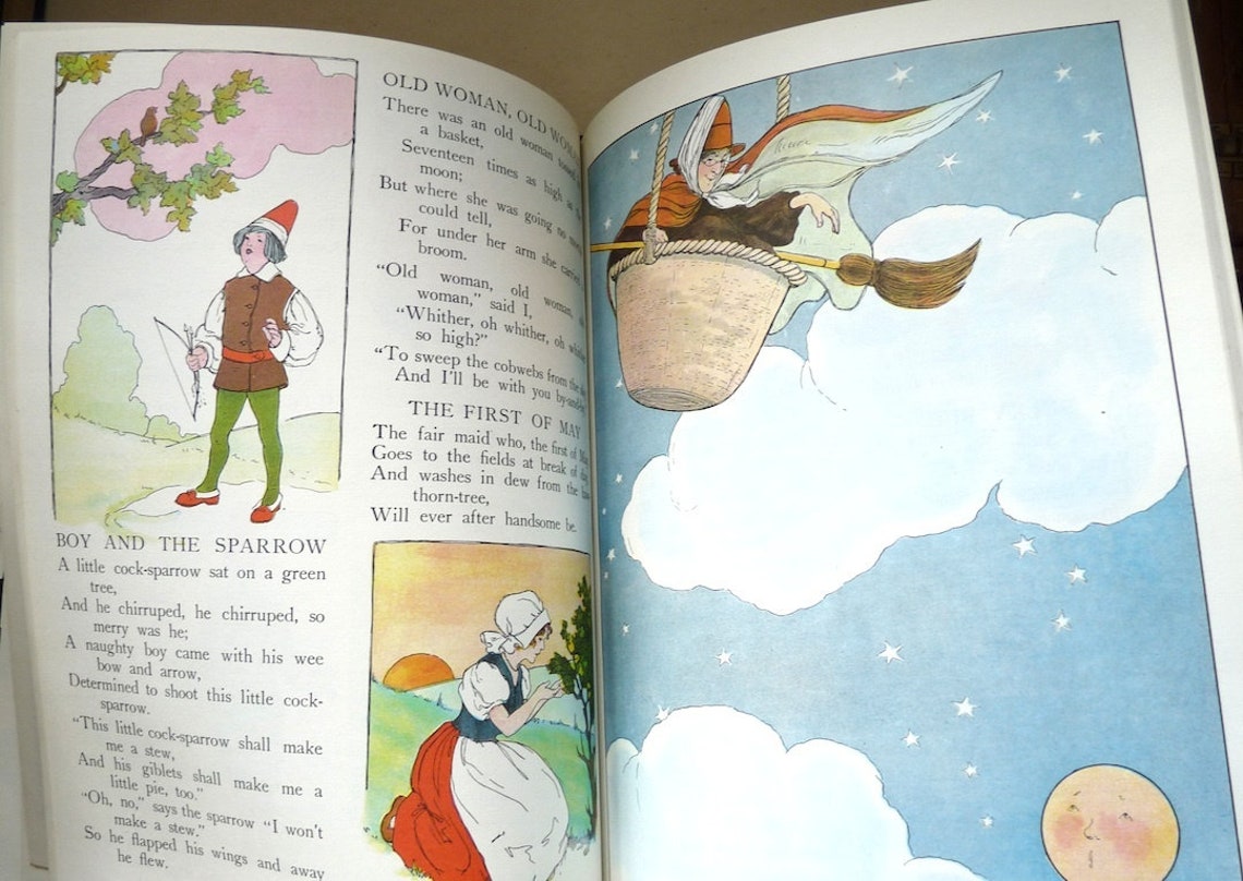 Real Mother Goose Classic Children’s Book Blanche Wright Illustrator ...