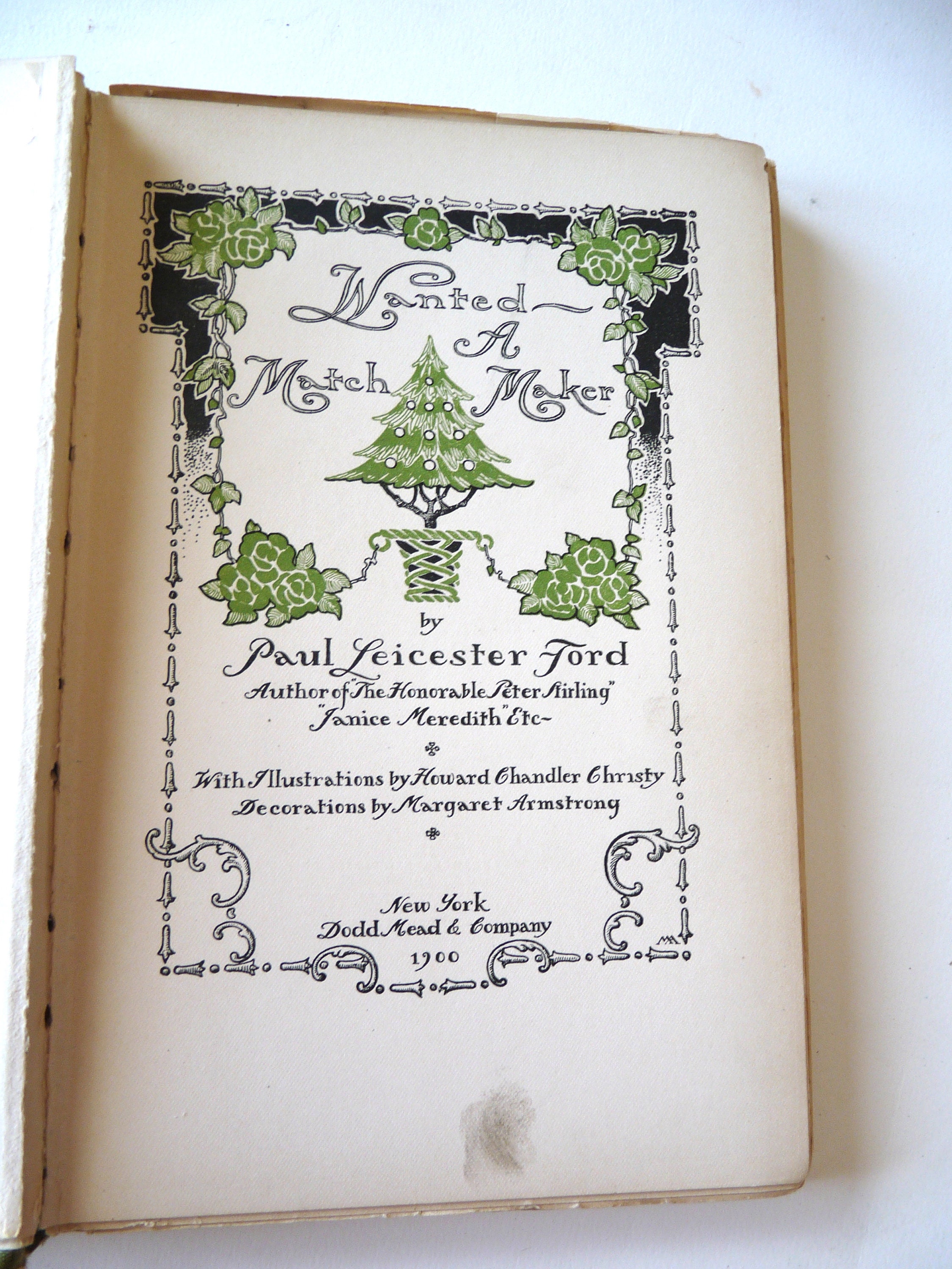 Wanted A Matchmaker Ford Antique Victorian Book Art Nouveau - Etsy