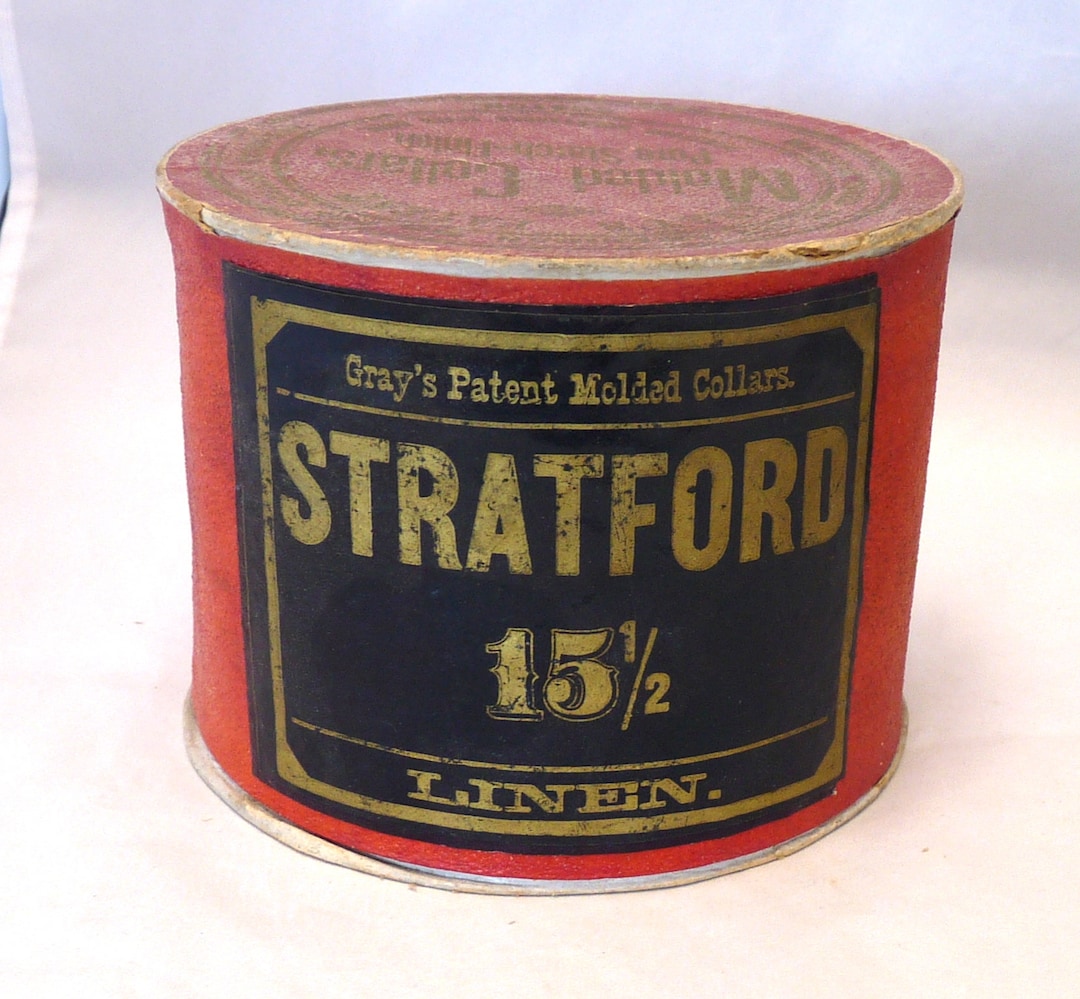 Antique Victorian Advertising Collar Box Gray's Linen Molded Collars ...