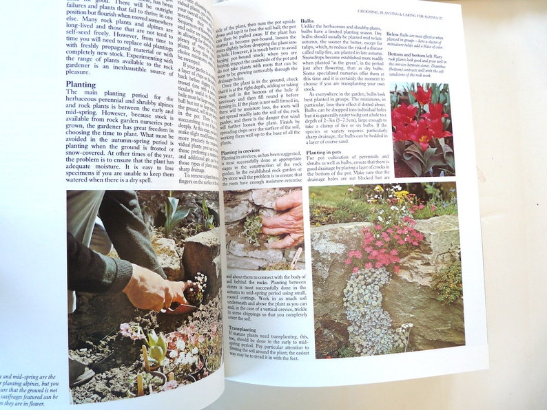 Rock Gardens Alpine Plants Joyce Book Vintage Gardening Landscap Nature ...