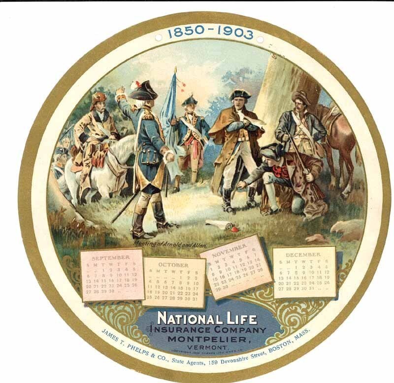1903 National Life Insurance Calendar Montpelier VT Original Ephemera ...