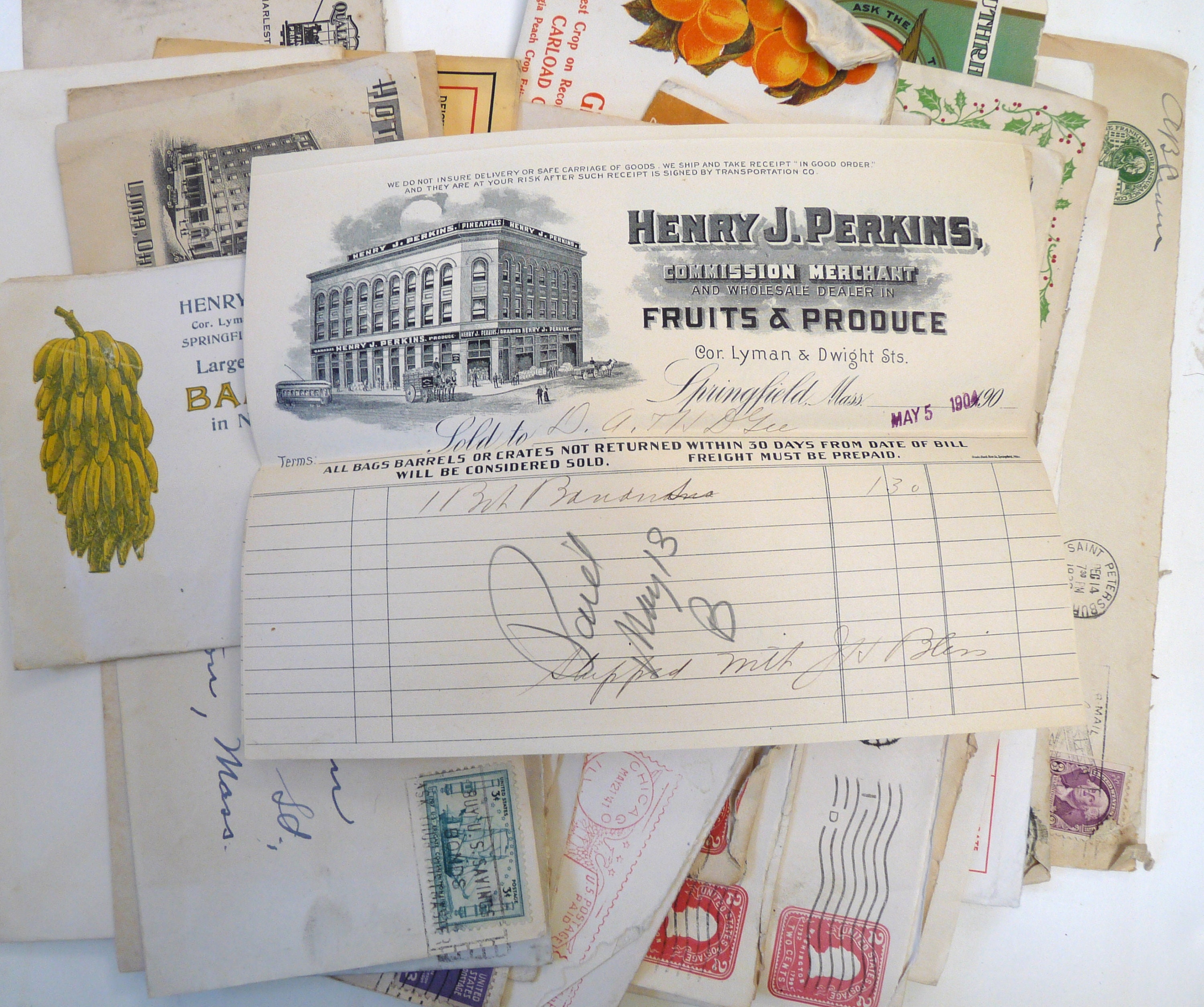 Lot 25 Business Size US Advertising Envelopes Postal Covers Invlice ...