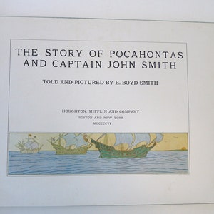 Story Pocahontas Captain John Smith Smith Vintage Book Art 1906 1st Ed ...