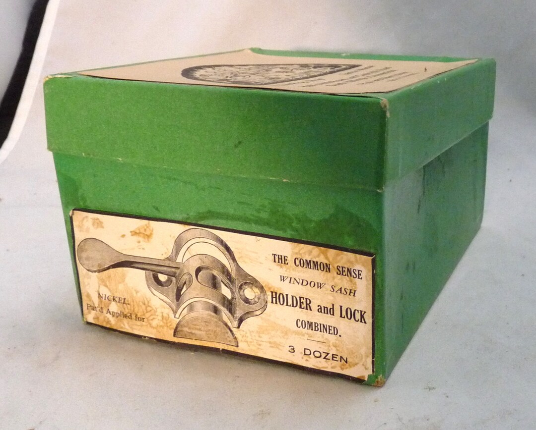Antique Victorian Common Sense Window Sash Advertising Box Hardware ...