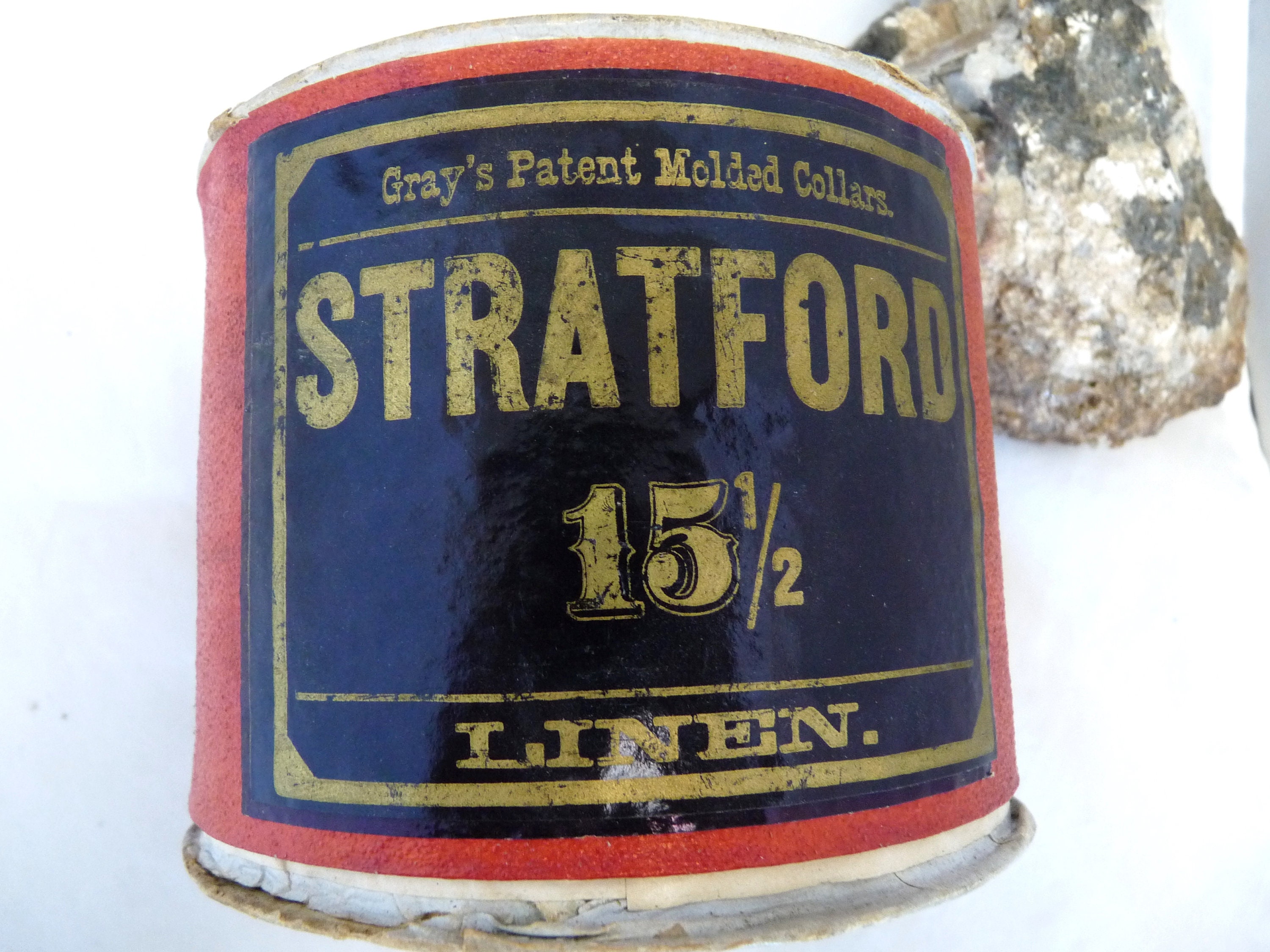 Antique Victorian Advertising Collar Box Gray's Linen Molded Collars ...