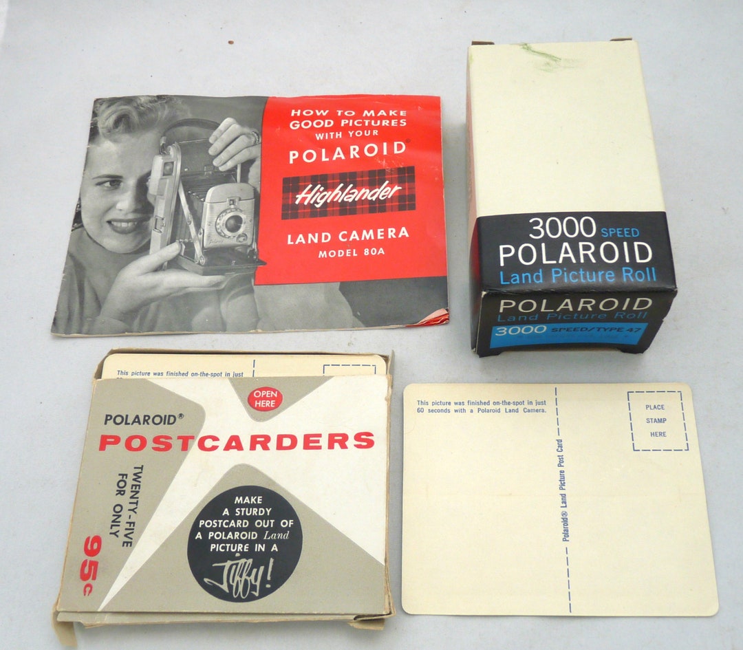 Lot Polaroid Camera Advertising Film Postcards Highlander Land Camera ...