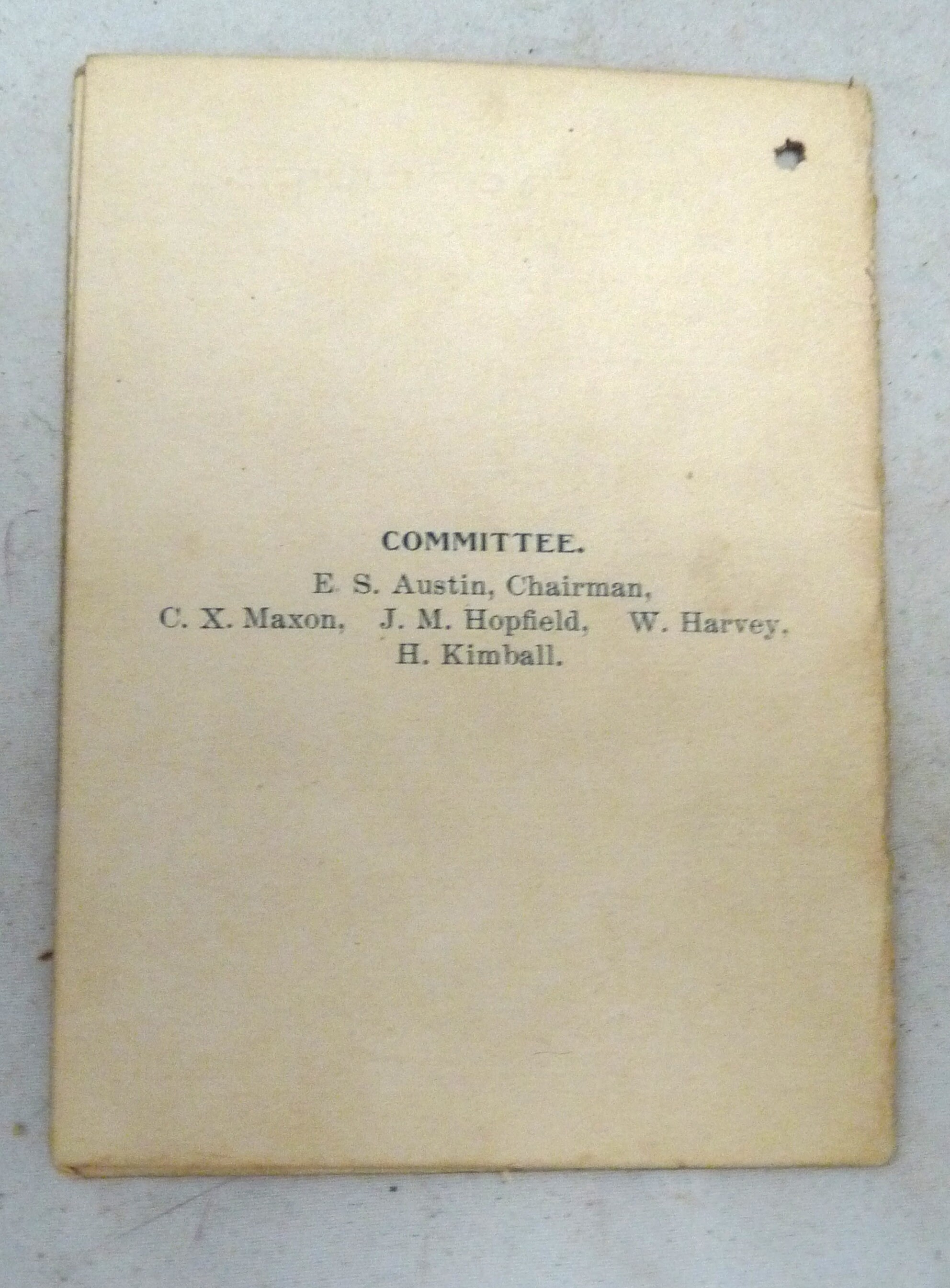 Antique Victorian Dance Card Program Mckeever Rifle Corps Mechanics ...
